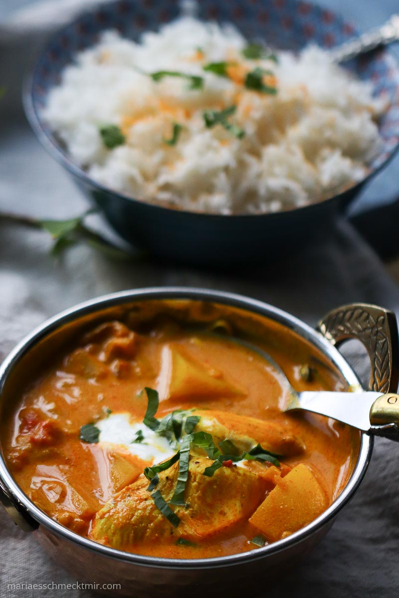 Indisches Hähnchen-Curry mit Kartoffeln