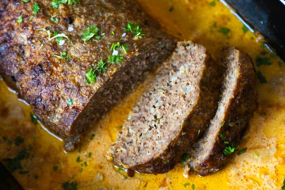 Hackbraten aus dem Ofen