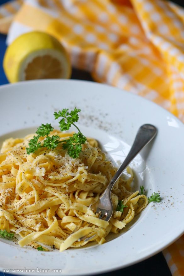 Pasta al Limone - Pasta mit Zitronensauce